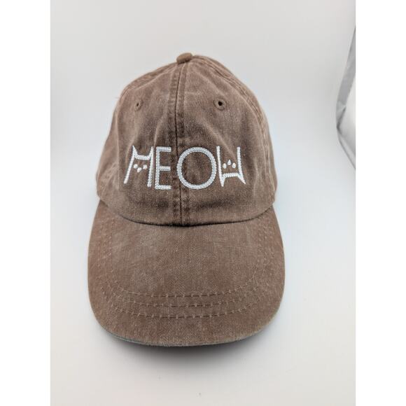 Adams | Accessories | Adams Cool Crown Hat Meow Brown Snap Back Cat Cap ...